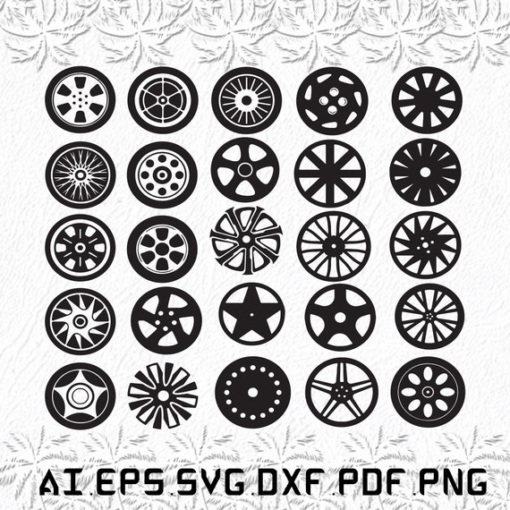 Wheel Hubcap Svg Wheel Svg Hubcap Svg Car Wheels SVG Ai - Etsy