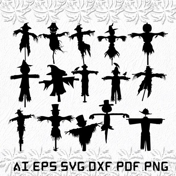 Scarecrow Svg Scarecrows Svg Spooky Svg Scary Horror SVG - Etsy