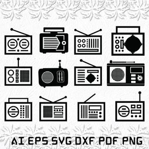 Radio Svg, Radios Svg, Song Svg, Man, Woman, SVG, Ai, Pdf, Eps, Svg ...