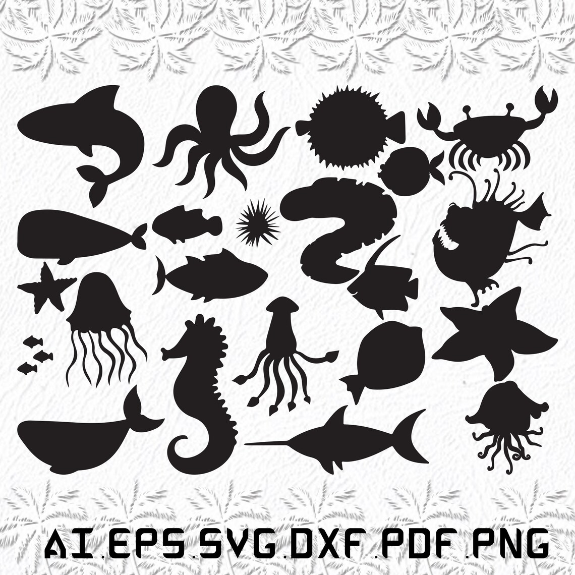 Sea Animals Svg Sea Animal Svg Sea Svg Animal Ocean SVG - Etsy