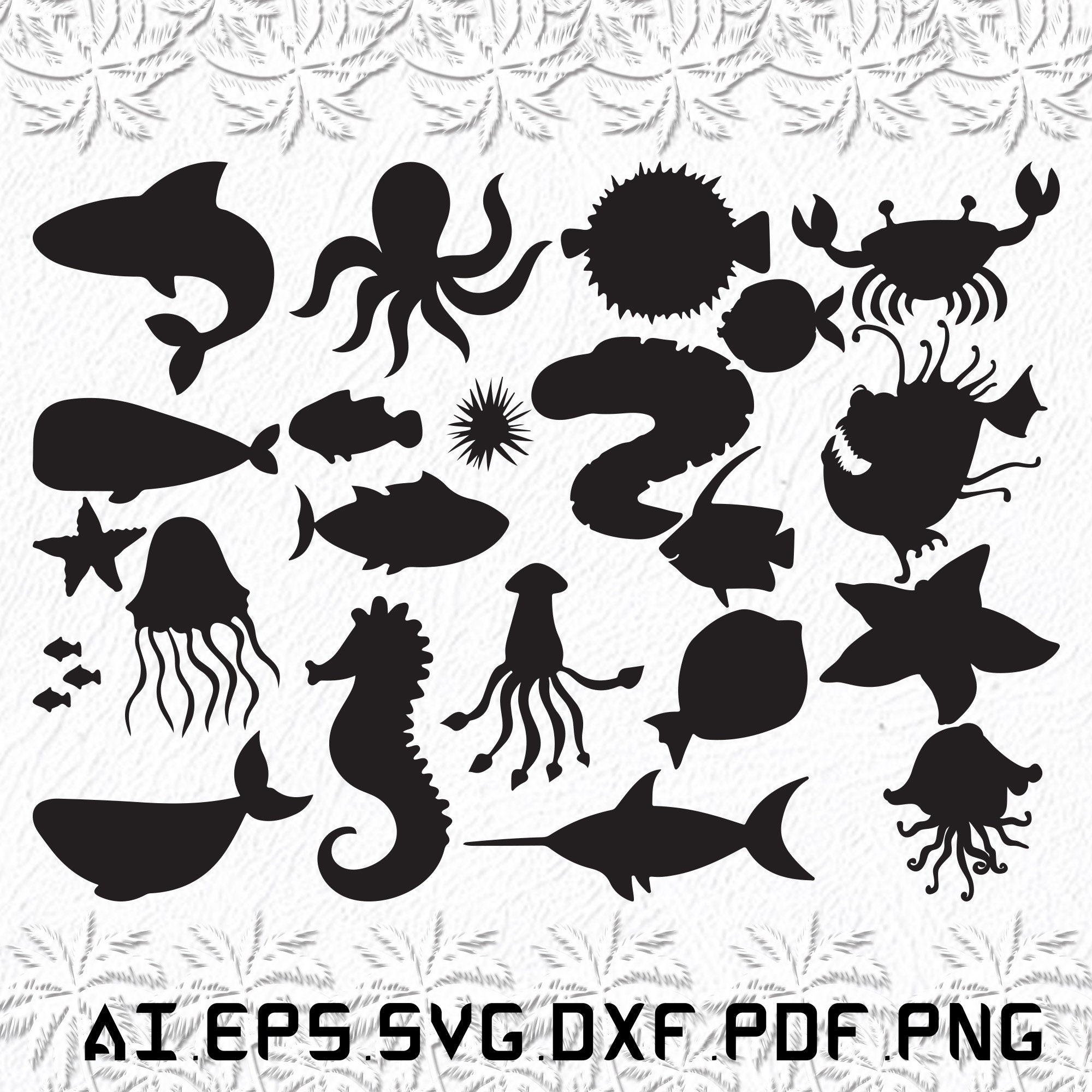 Sea Animals Svg Sea Animal Svg Sea Svg Animal Ocean SVG - Etsy Canada
