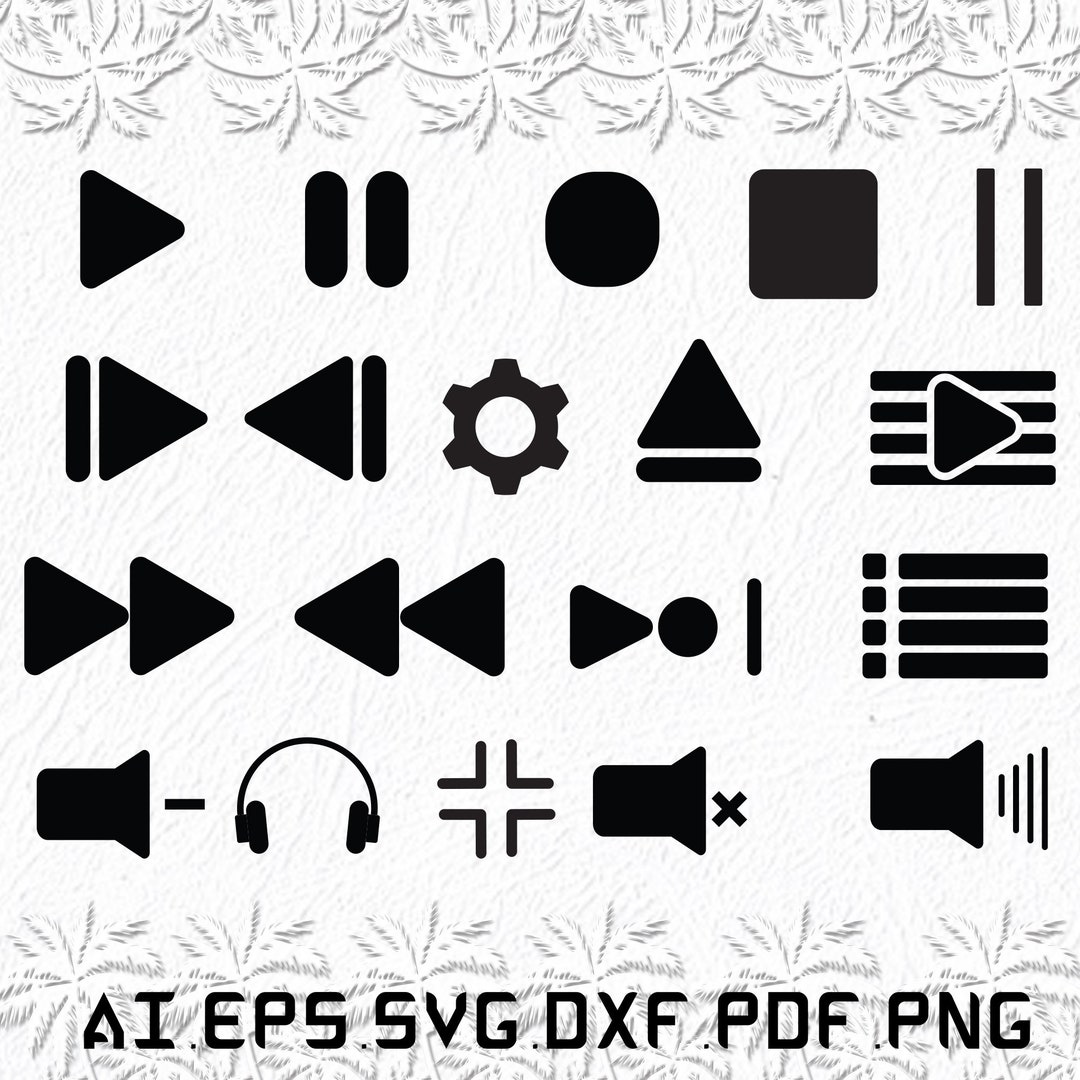 Audio Control Buttons Svg, Audio Control Svg, Buttons Svg, Audio ...