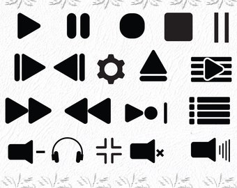 Audio Control Buttons Svg - Etsy