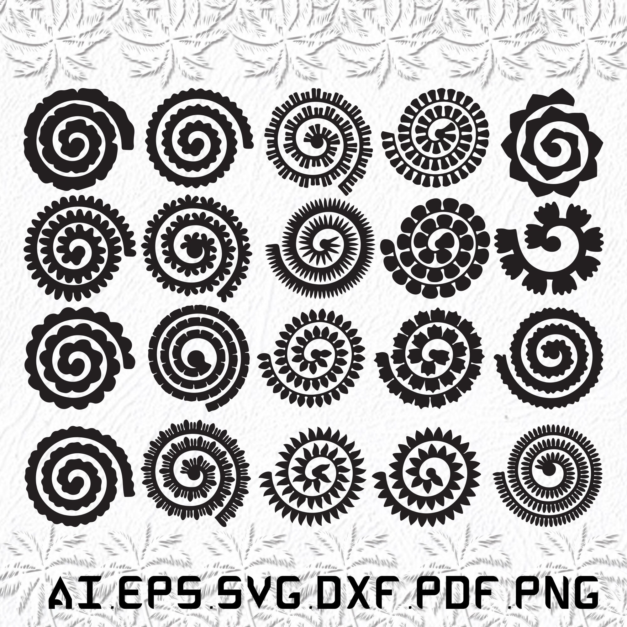 Rolled Flower Svg Rolled Svg Flower Svg Flowers Floral | Etsy UK