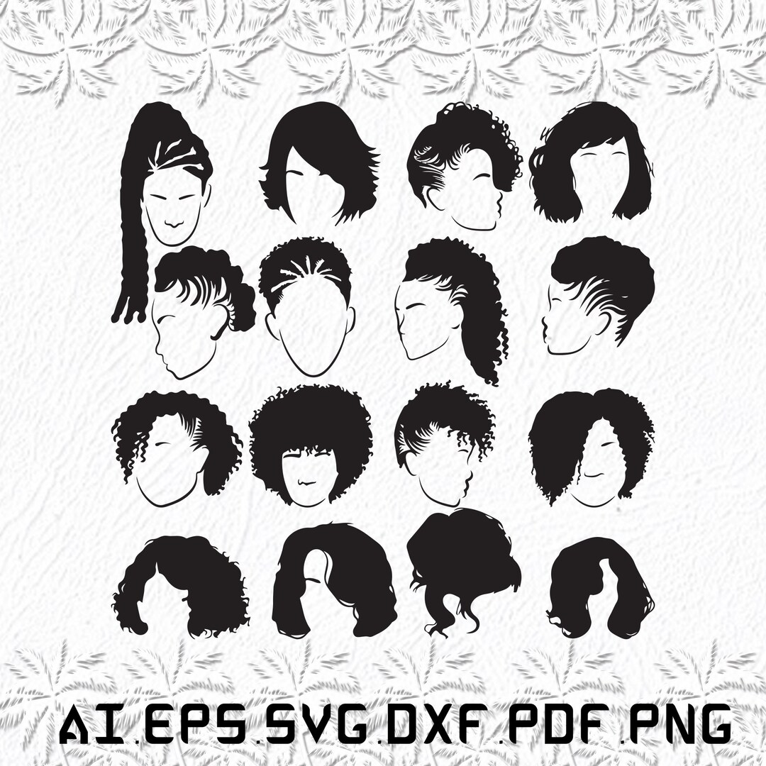 Afro Woman Svg Afro Womans Svg Afro Svg Man Woman Svg Ai Pdf