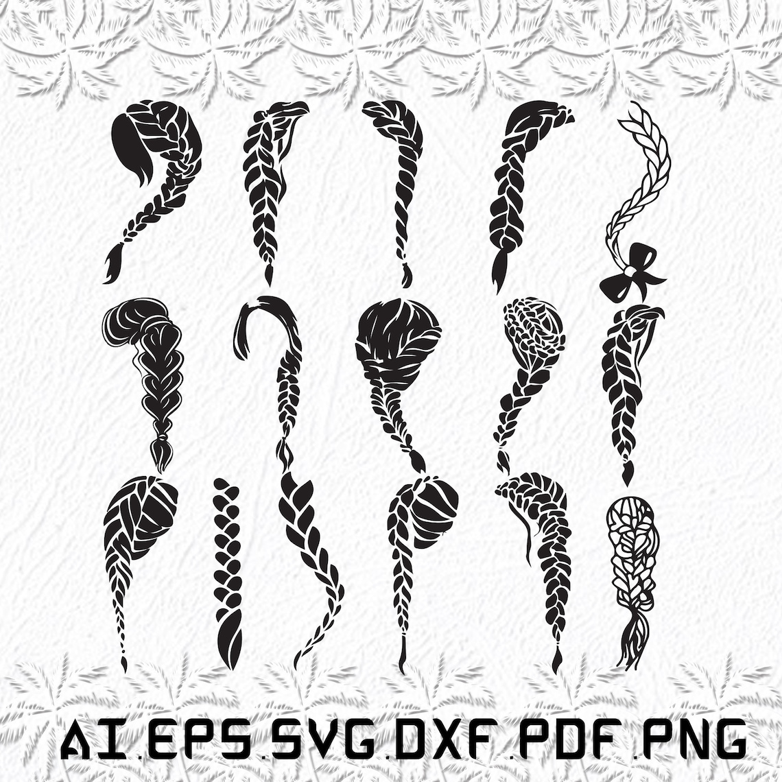 Hair Braided Svg Hair Braideds Svg Hair Svg Braided Head - Etsy