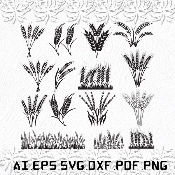Wheat Svg - Etsy