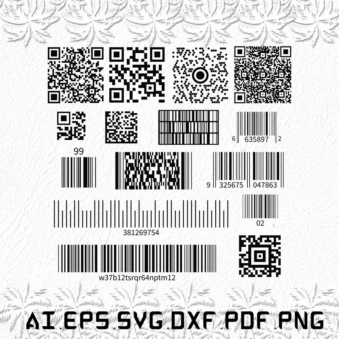 Barcode Svg, Barcodes Svg, Bar Svg, Tree, Code, SVG, Ai, Pdf, Eps, Svg, Dxf, Png - Etsy