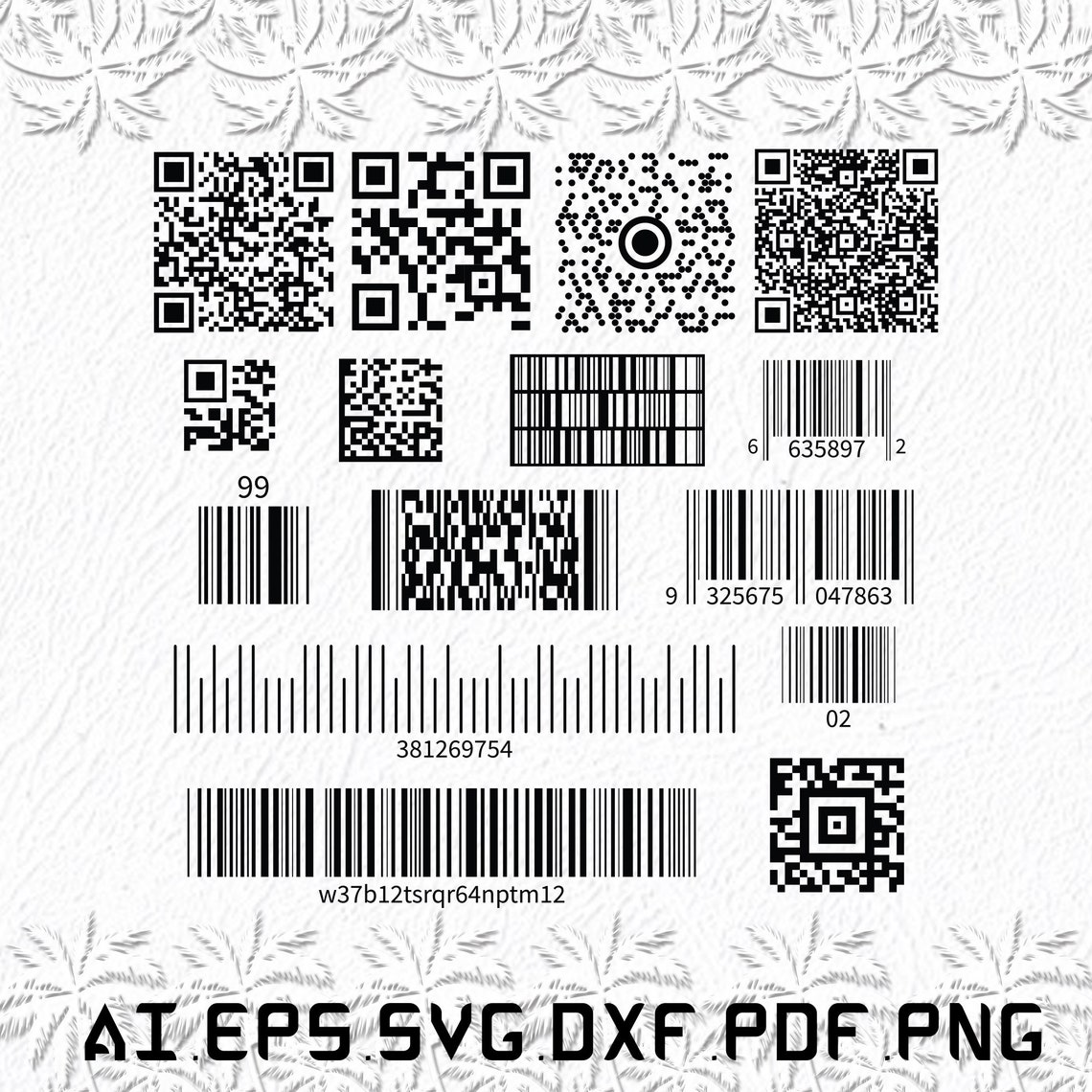 Barcode Svg Barcodes Svg Bar Svg Tree Code SVG Ai Pdf - Etsy