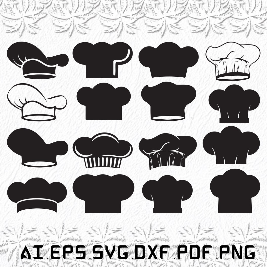Kochmütze svg Kochmützen svg Koch svg Essen Koch SVG ai - Etsy Österreich