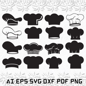 Chef Hat Svg Chef Hats Svg Cook Svg Food Chef SVG Ai - Etsy