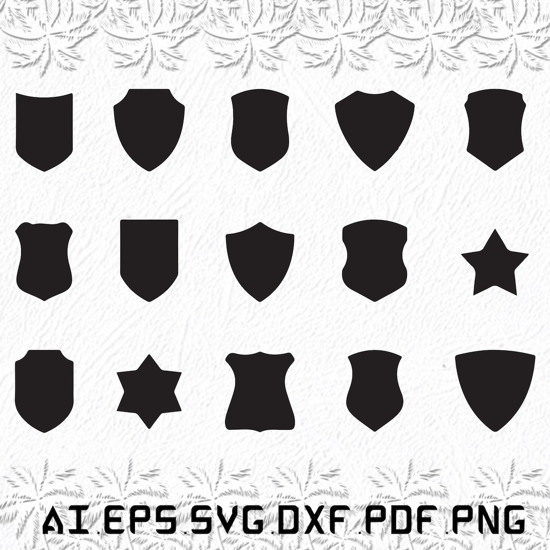 Police Badge Shape Svg, Police Badge Shapes Svg, Shape Svg, Police Badge, Police, SVG, Ai, Pdf ...