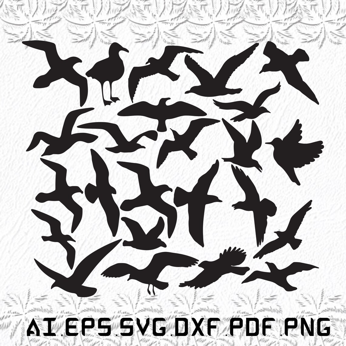 Seagulls Svg, Bird Svg, Sea Svg, Ocean, Water, SVG, Ai, Pdf, Eps, Svg ...