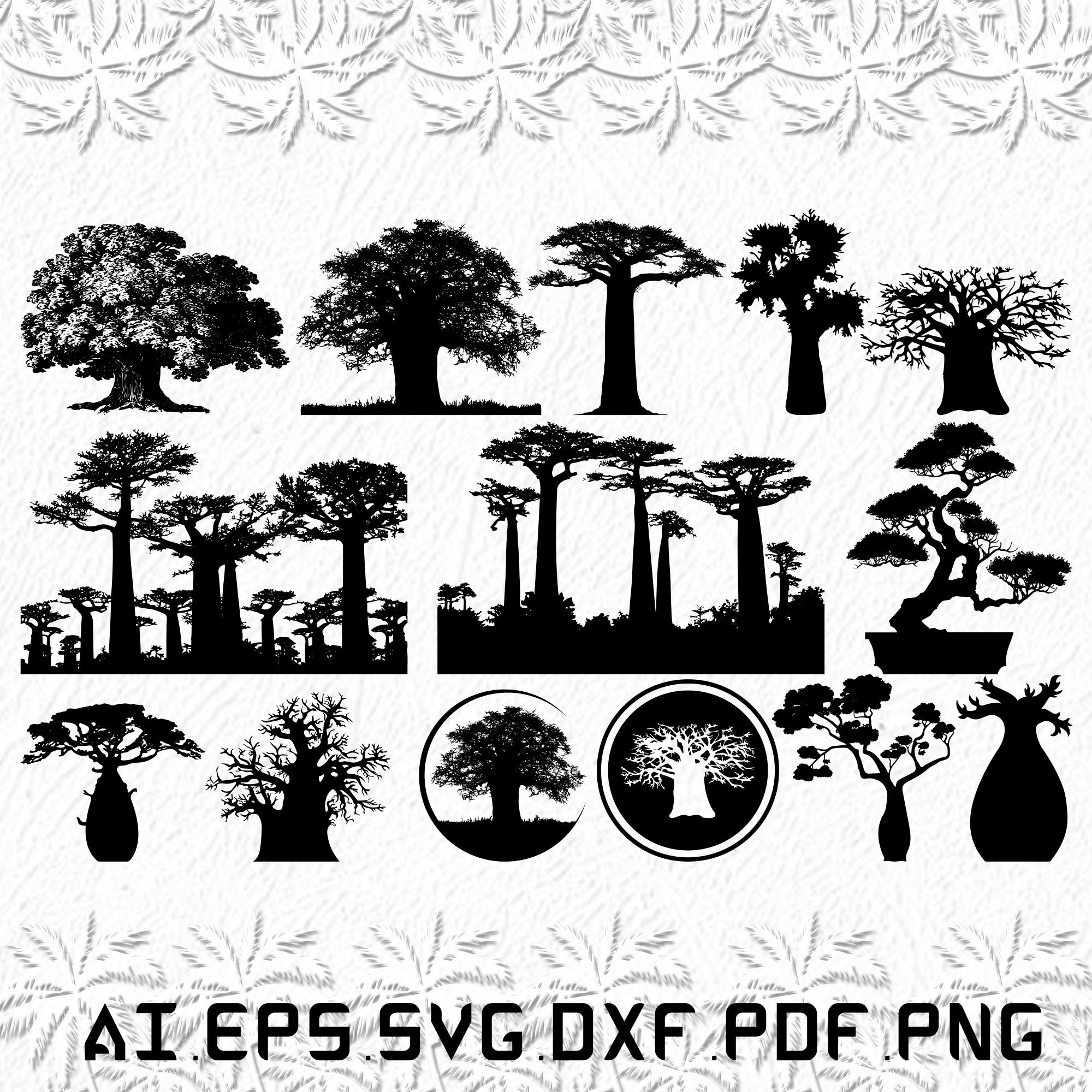 Baobab Svg Baobab Tree Svg Africa Tree Svg Tree Savanna - Etsy Australia