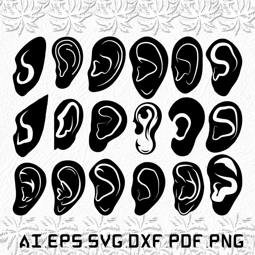 Human Ear Svg, Human Ears Svg, Ear Svg, Human, Ear, SVG, Ai, Pdf, Eps ...