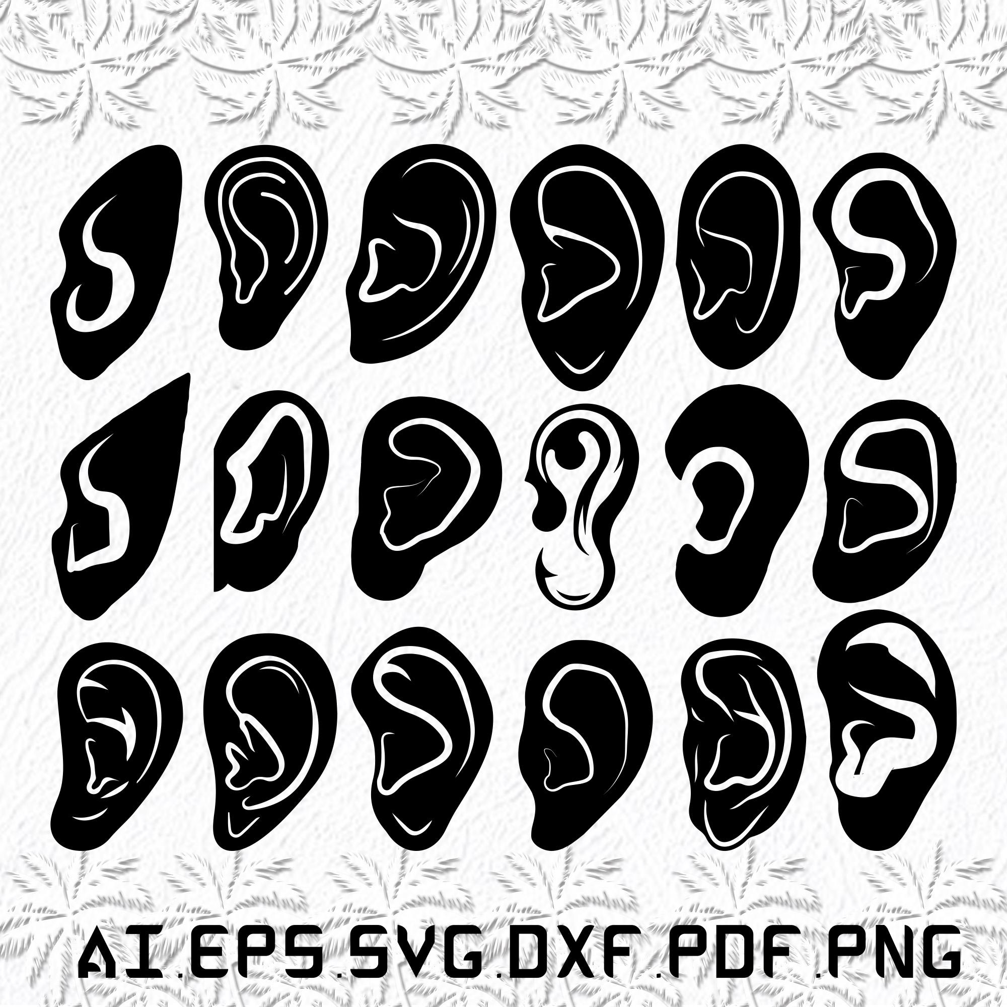 Human Ear Svg, Human Ears Svg, Ear Svg, Human, Ear, SVG, Ai, Pdf, Eps ...