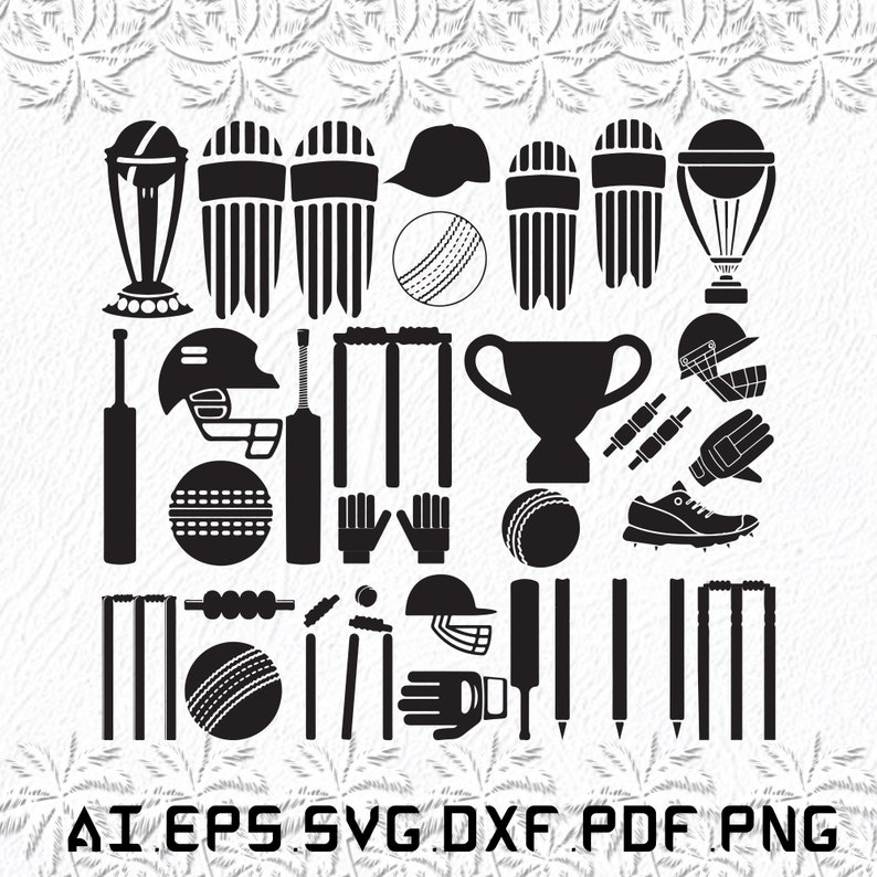 Cricket Equipment Svg Equipment Svg Cricket Svg Sport - Etsy