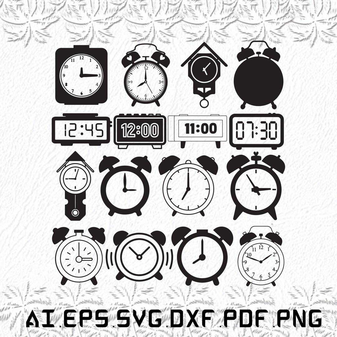 Alarm Clock Svg, Alarm Svg, Clock Svg, Time, Hour, SVG, Ai, Pdf, Eps ...