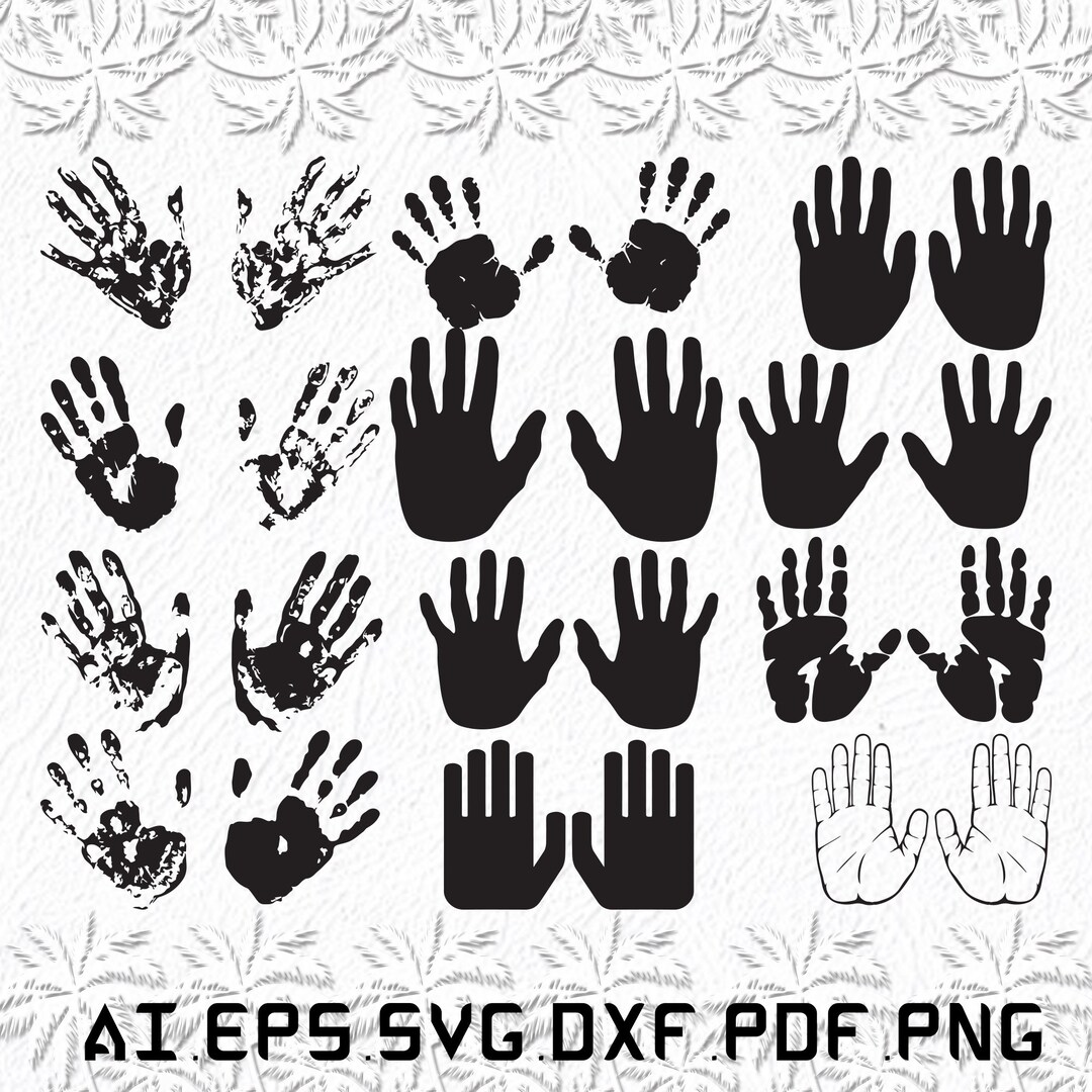 Hand Print Svg, Hand Prints Svg, Hand Svg, Print, Wacth, SVG, Ai, Pdf ...