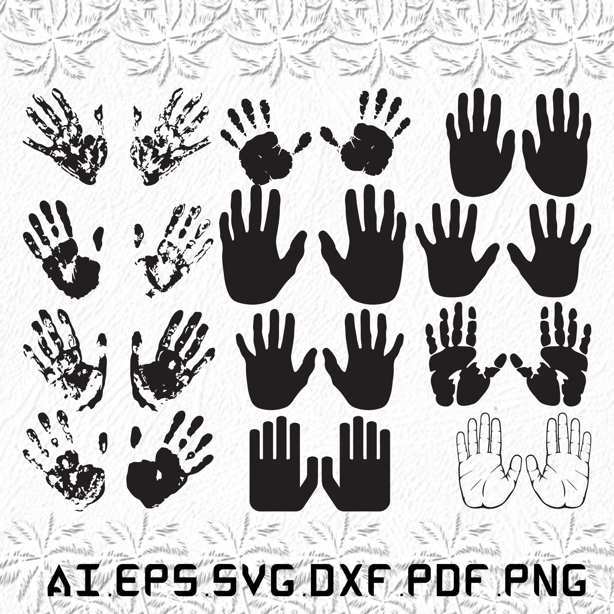 Hand Print Svg Hand Prints Svg Hand Svg Print Wacth SVG - Etsy