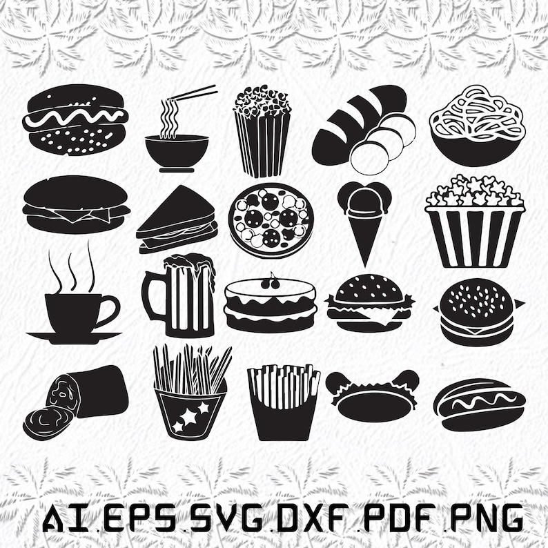 Fast Food Svg Fast Foods Svg Fast Svg Food Pet SVG Ai - Etsy