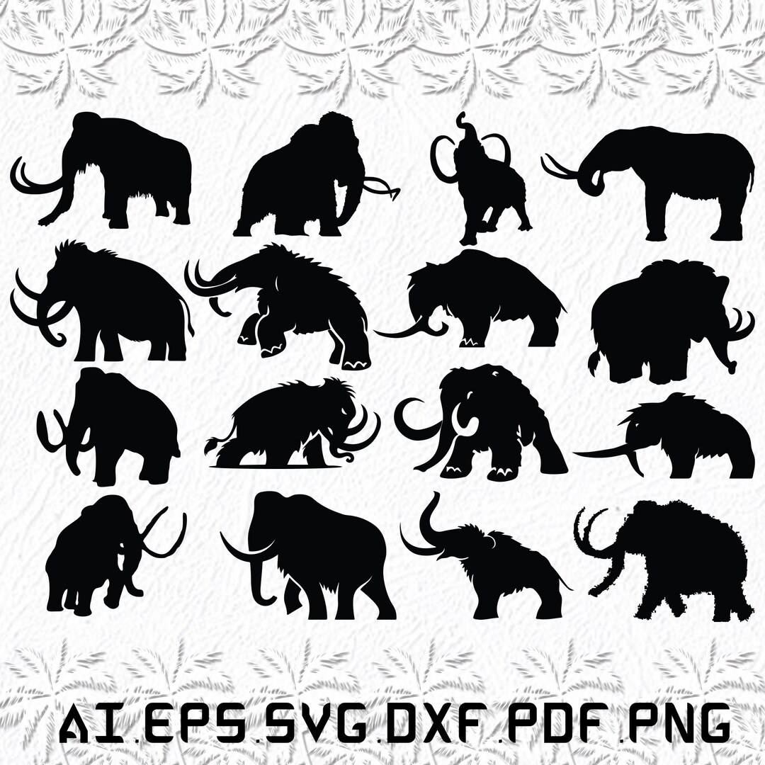 Mammoth Svg, Mammoths Svg, Elephant Svg, Animals, Animal, SVG, Ai, Pdf ...