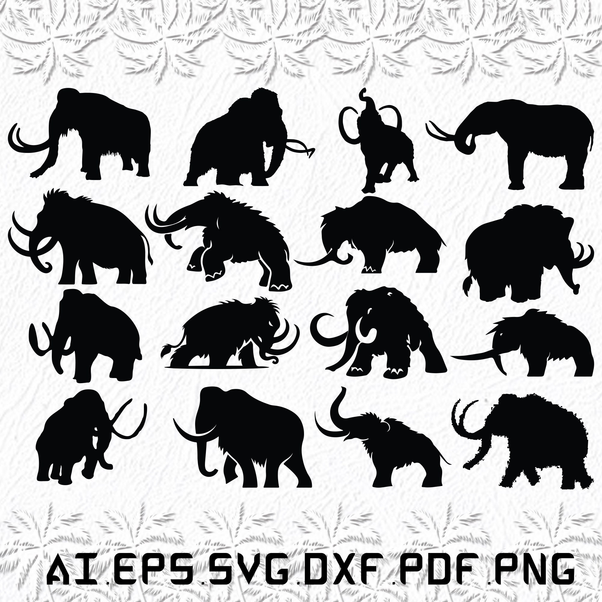 Mammoth Svg, Mammoths Svg, Elephant Svg, Animals, Animal, SVG, Ai, Pdf ...