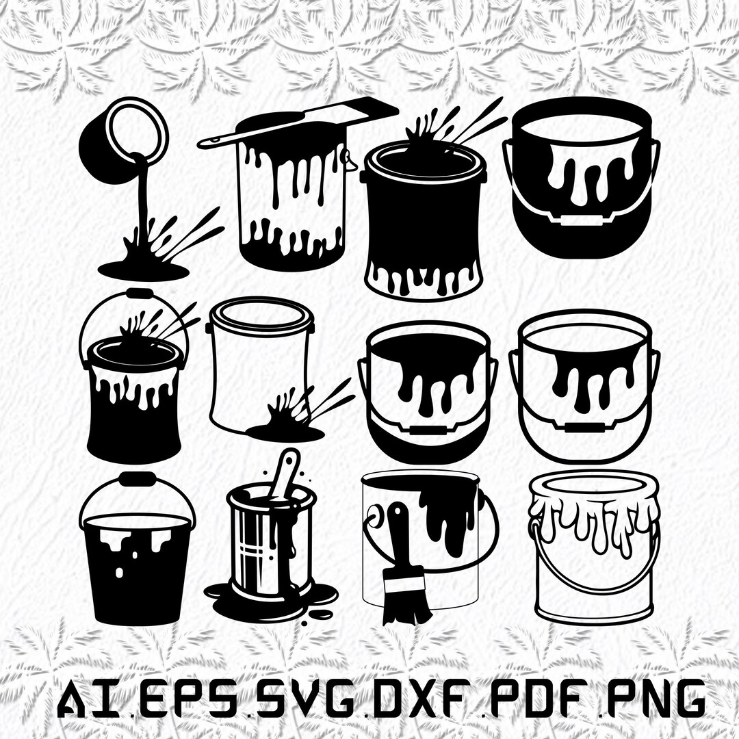 Paint Bucket Svg, Paint Svg, Art Svg, Painting, Painter, SVG, Ai, Pdf ...