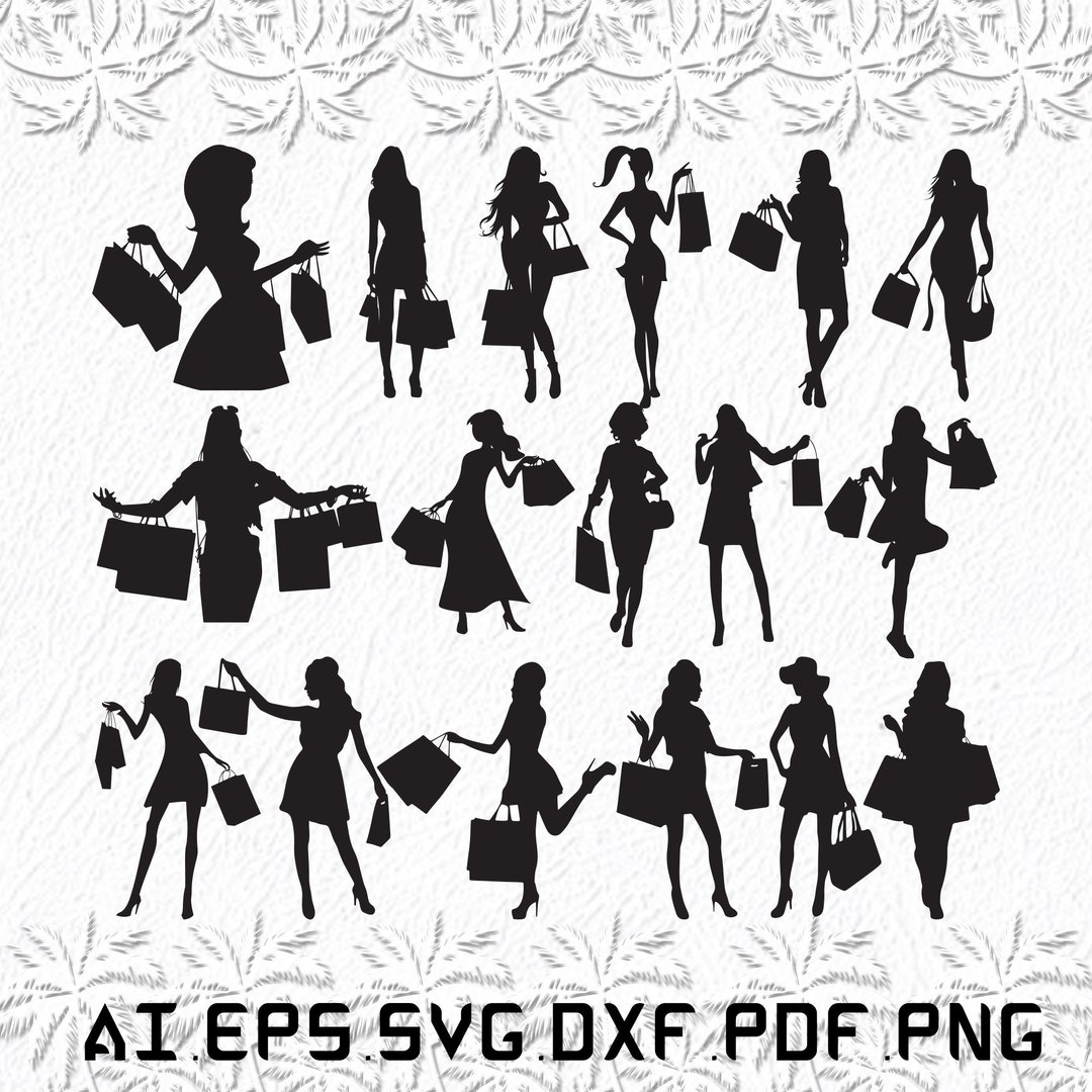 Shopping Girl Svg, Shopping Svg, Girls Svg, Love, Girls, SVG, Ai, Pdf ...