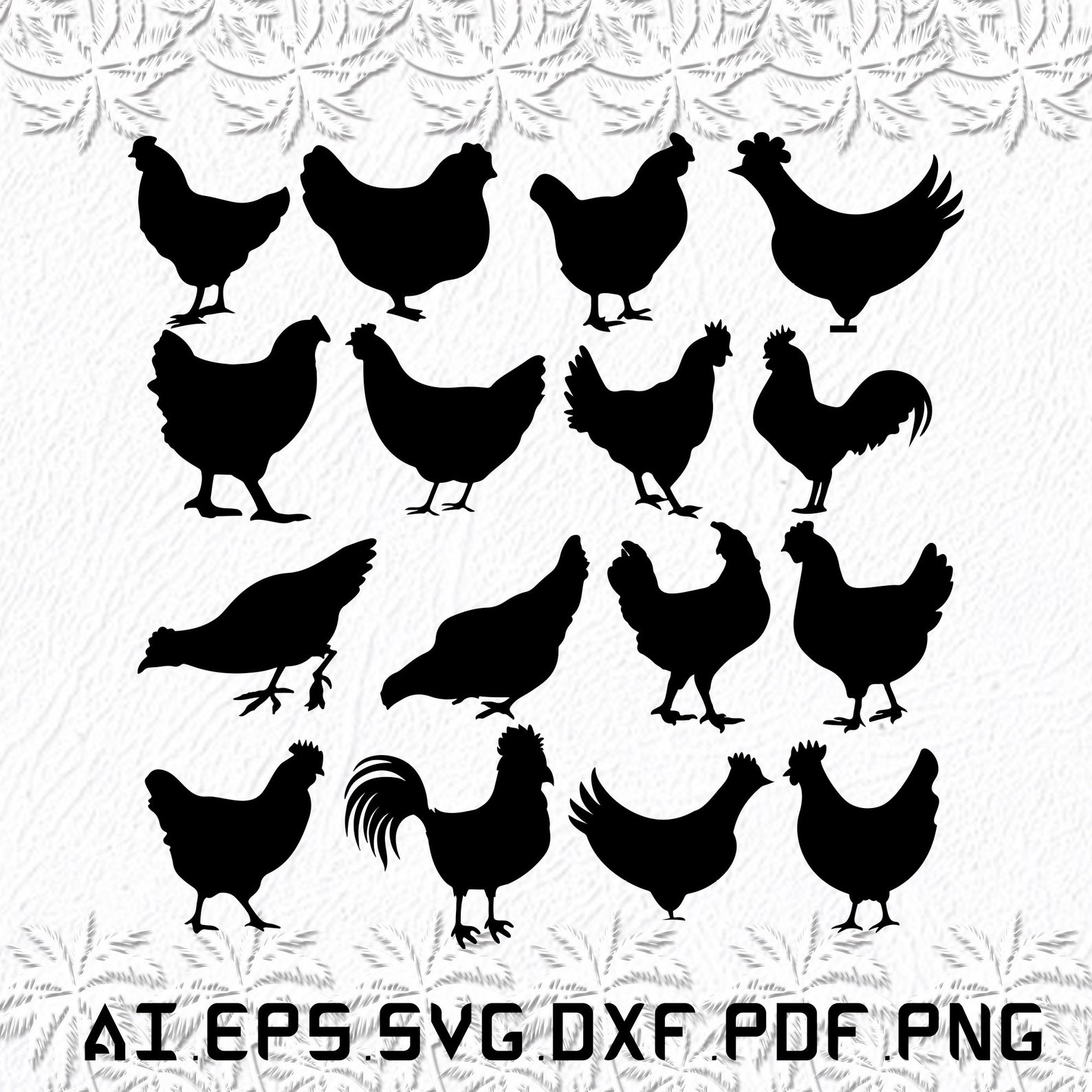 Chicken Svg Chickens Svg Food Svg Farm Animal SVG Ai - Etsy