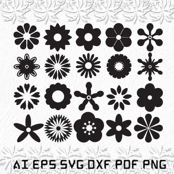 Retro Flower Svg Retro Flowers Svg Flower Svg Retro - Etsy