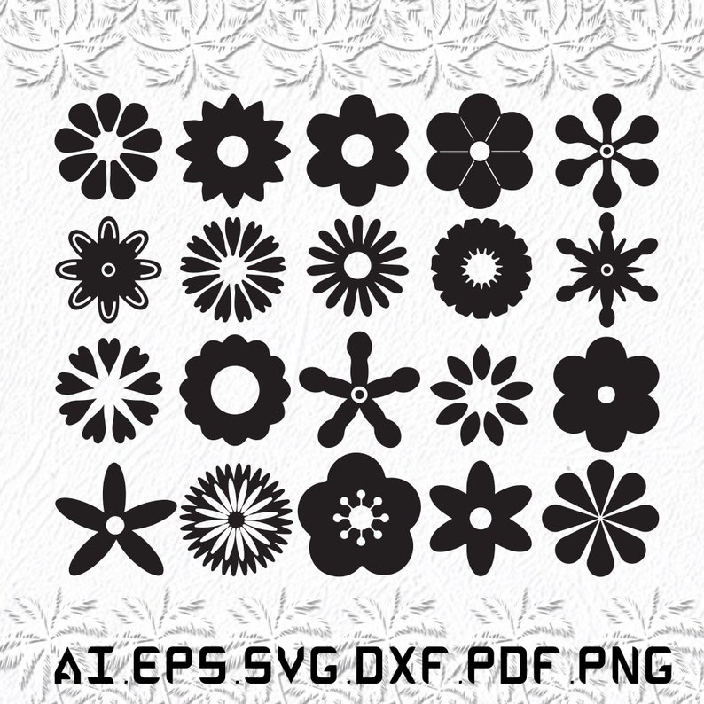 Retro Flower Svg, Retro Flowers Svg, Flower Svg, Retro, Flowers, SVG ...
