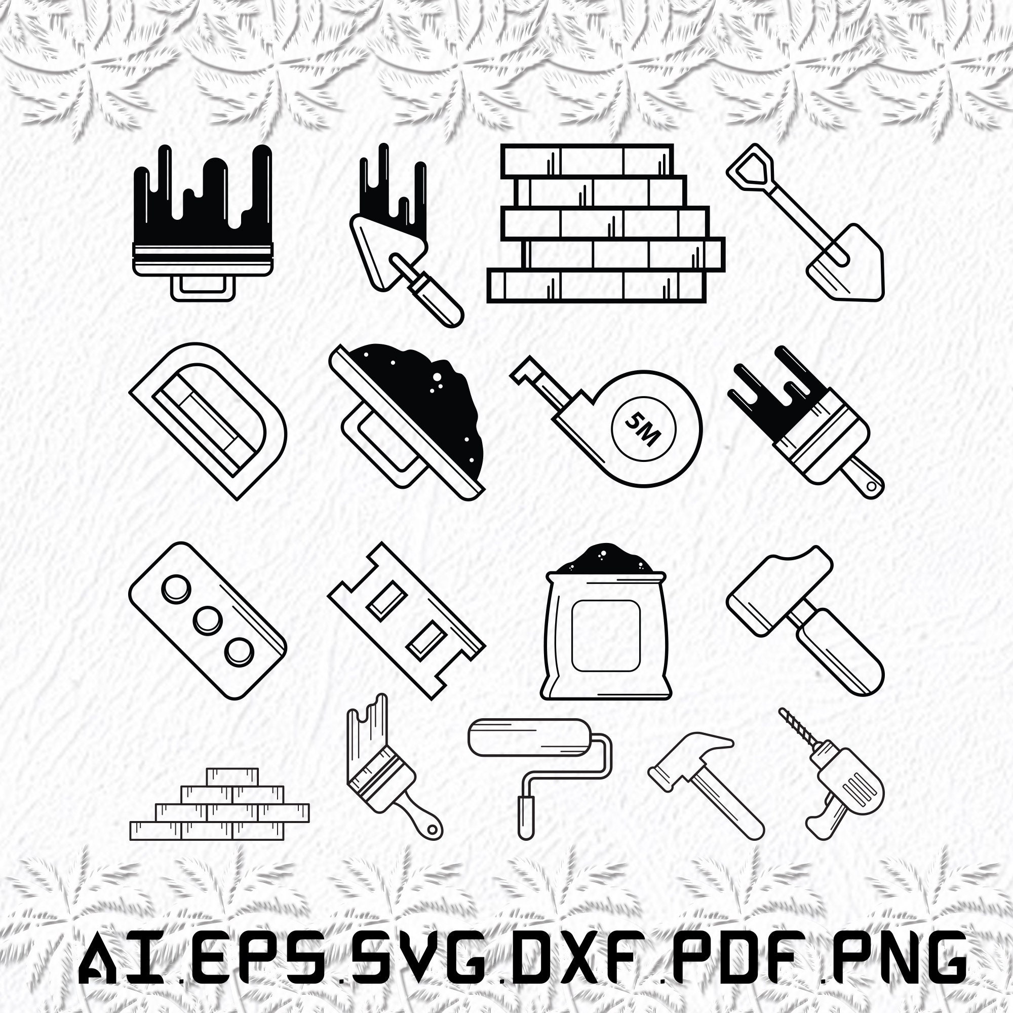 Concrete Icon Svg Concrete Icons Svg Garden Svg Concrete - Etsy