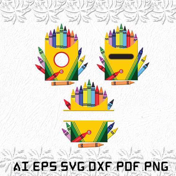 Crayon Svg Color Marker Svg Split Crayons Svg Crayon Name - Etsy