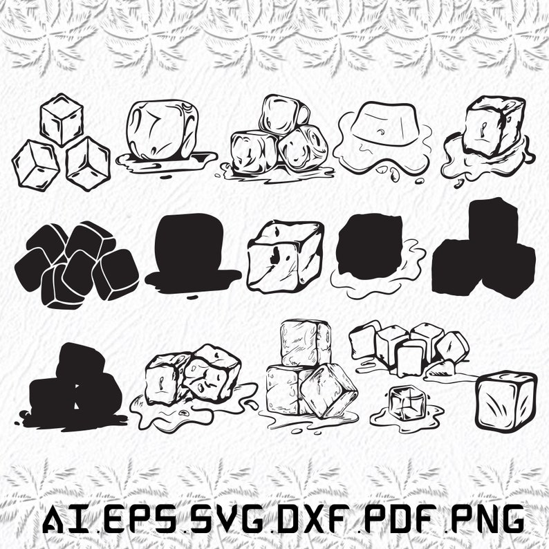 Ice Cube Svg Ice Cubes Svg Ice Svg Cube Snow SVG Ai - Etsy UK