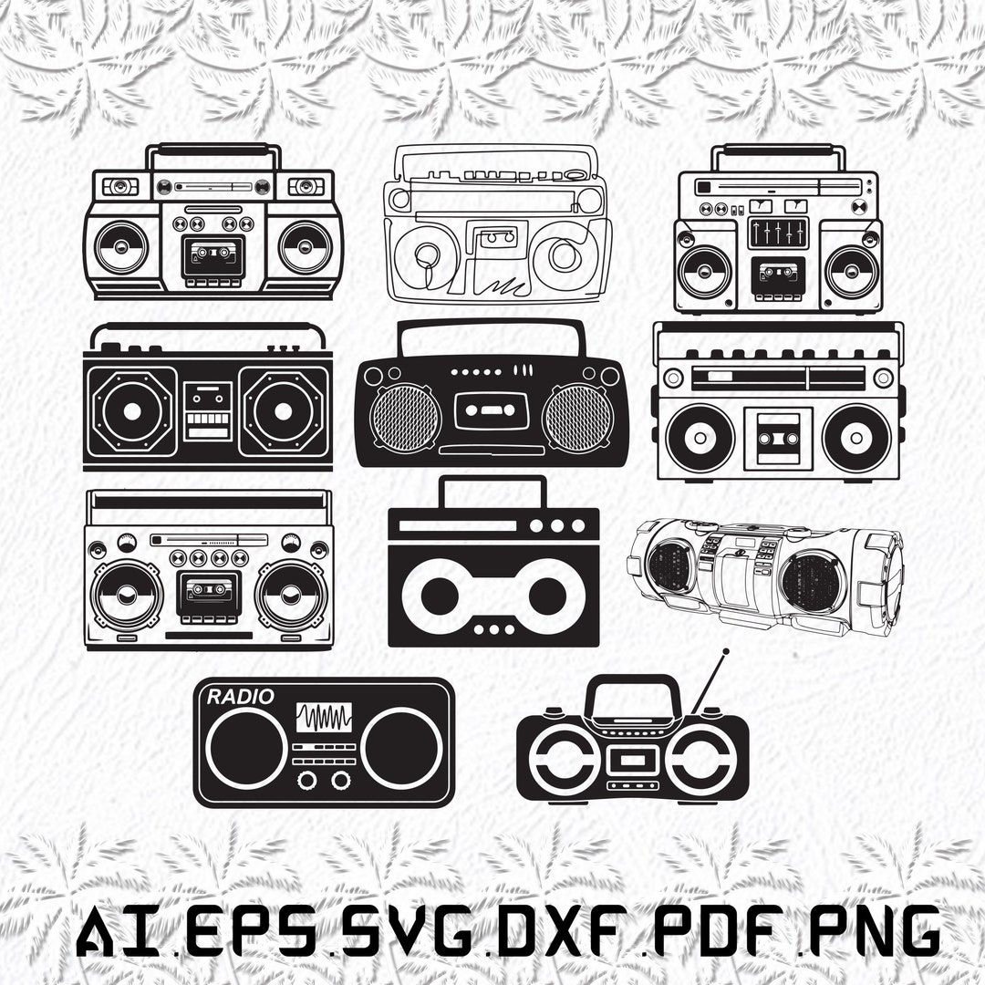 Radio Boombox Svg, Radio Boombox's Svg, Love Svg, Hand, Radio, SVG, Ai ...