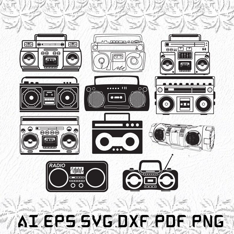 Radio Boombox Svg, Radio Boombox's Svg, Love Svg, Hand, Radio, SVG, Ai ...