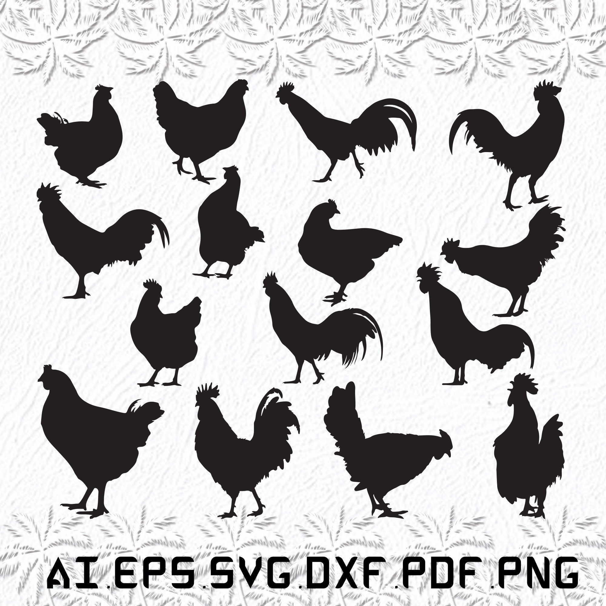 Gallos gallinas svg gallos gallina svg pájaros svg gallina - Etsy México