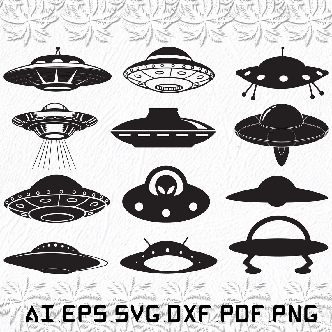 UFO Svg Ufos Svg Alien Svg Space Aliens SVG Ai Pdf - Etsy