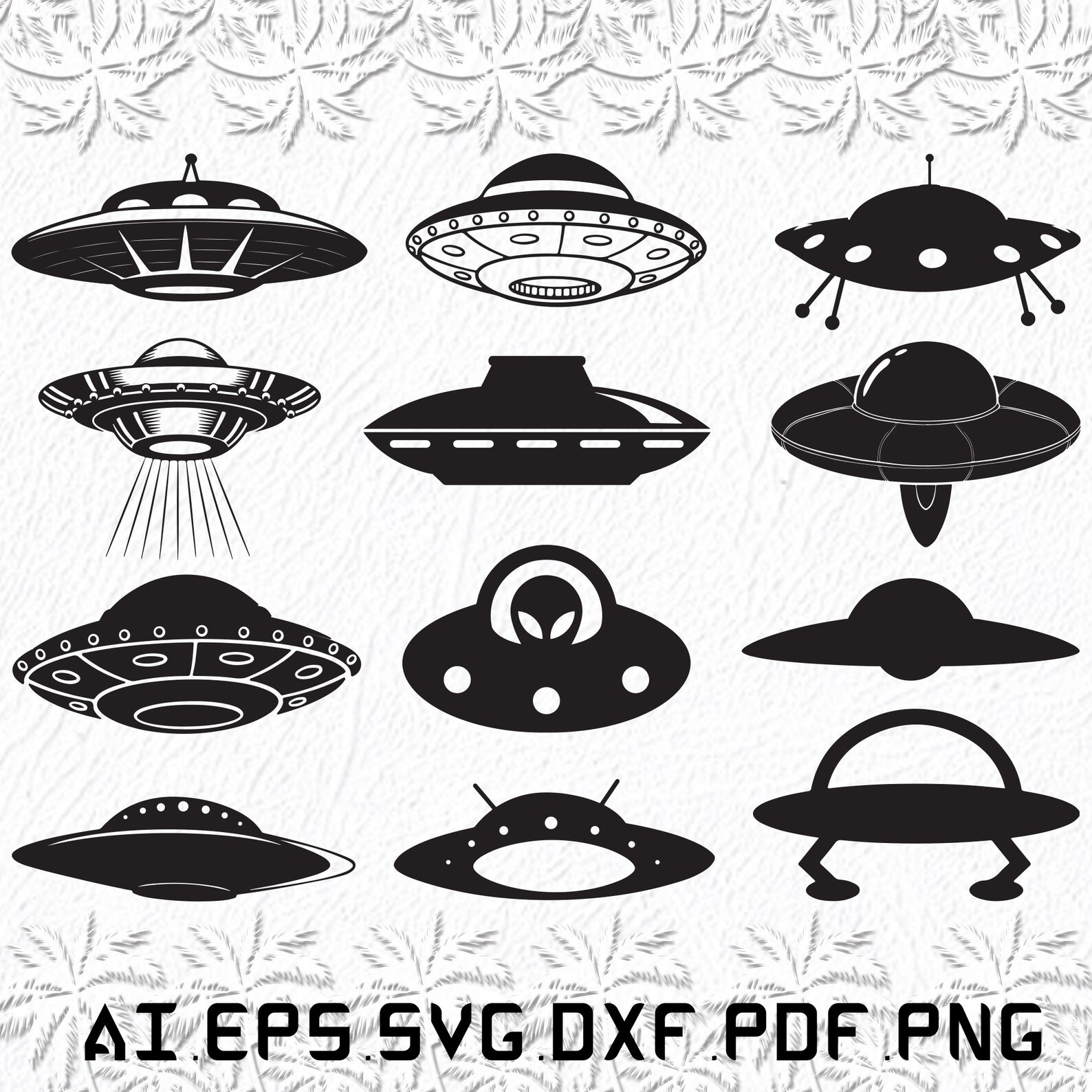 UFO Svg Ufos Svg Alien Svg Space Aliens SVG Ai Pdf - Etsy