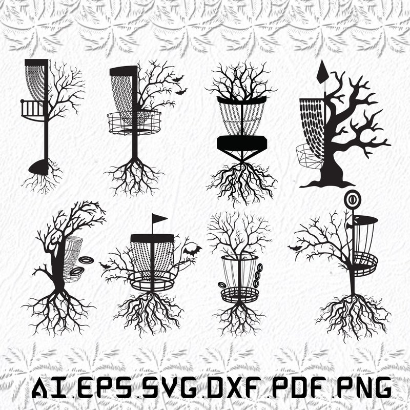Disc Golf Tree Svg - Etsy