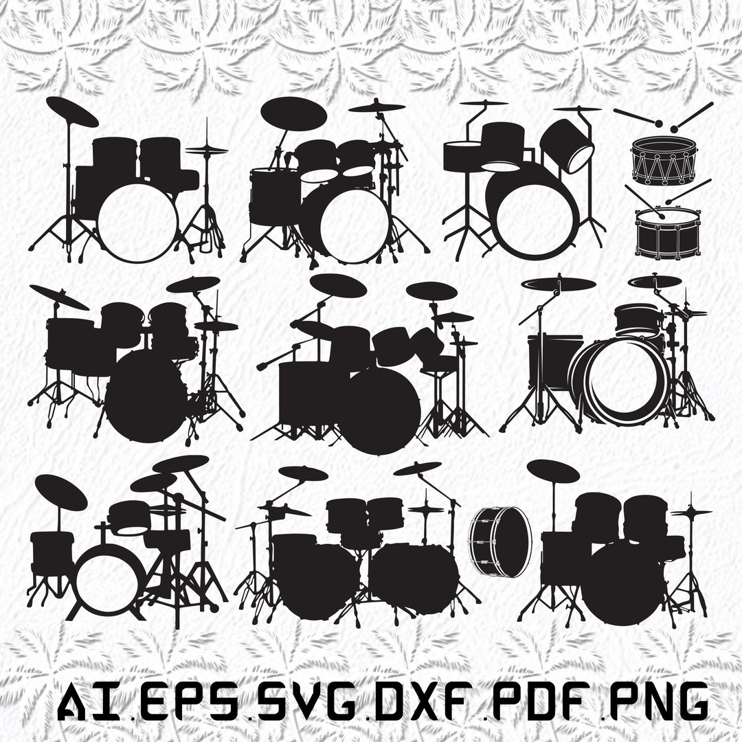 Drum Svg, Drums Svg, Band Svg, Music, DJ, SVG, Ai, Pdf, Eps, Svg, Dxf ...