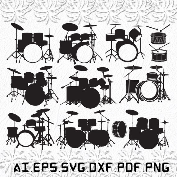 Drum Svg Drums Svg Band Svg Music DJ SVG Ai Pdf Eps | Etsy UK