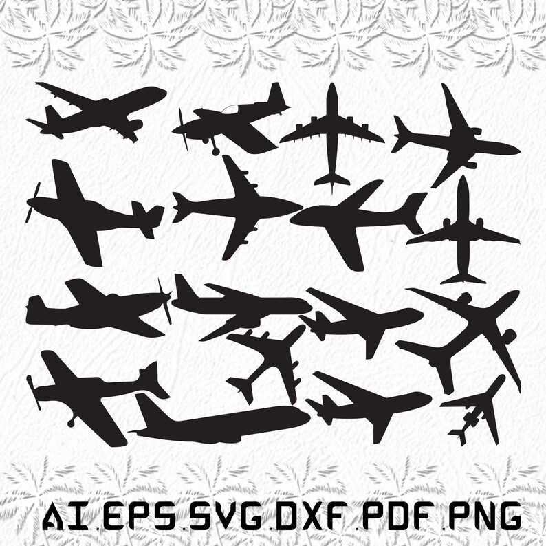 Airplane Svg Air Svg Plan Svg Pilot Fly SVG Ai Pdf - Etsy