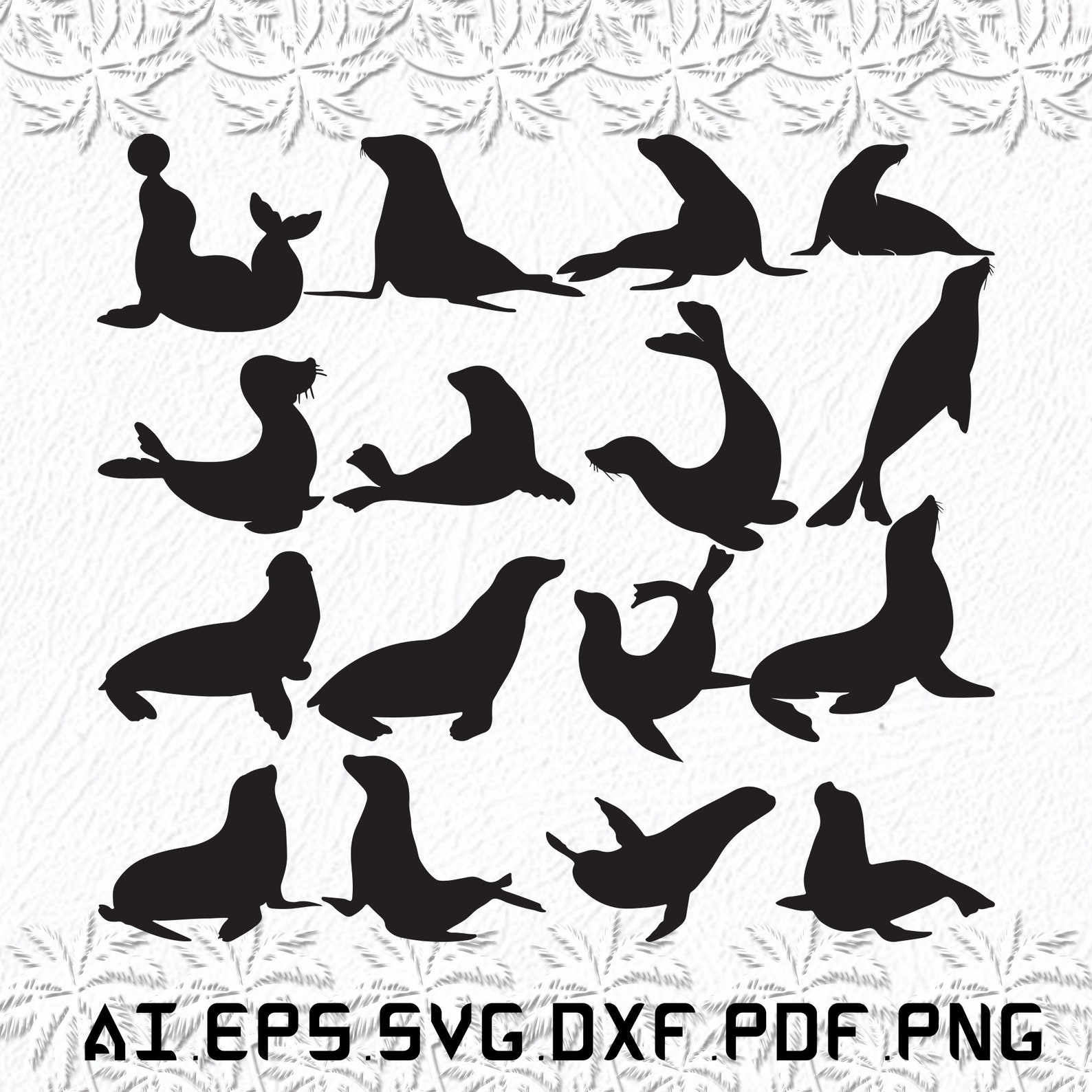 Seal Svg, Seals Svg, Sea Svg, Sea Lion, Animal, SVG, Ai, Pdf, Eps, Svg ...