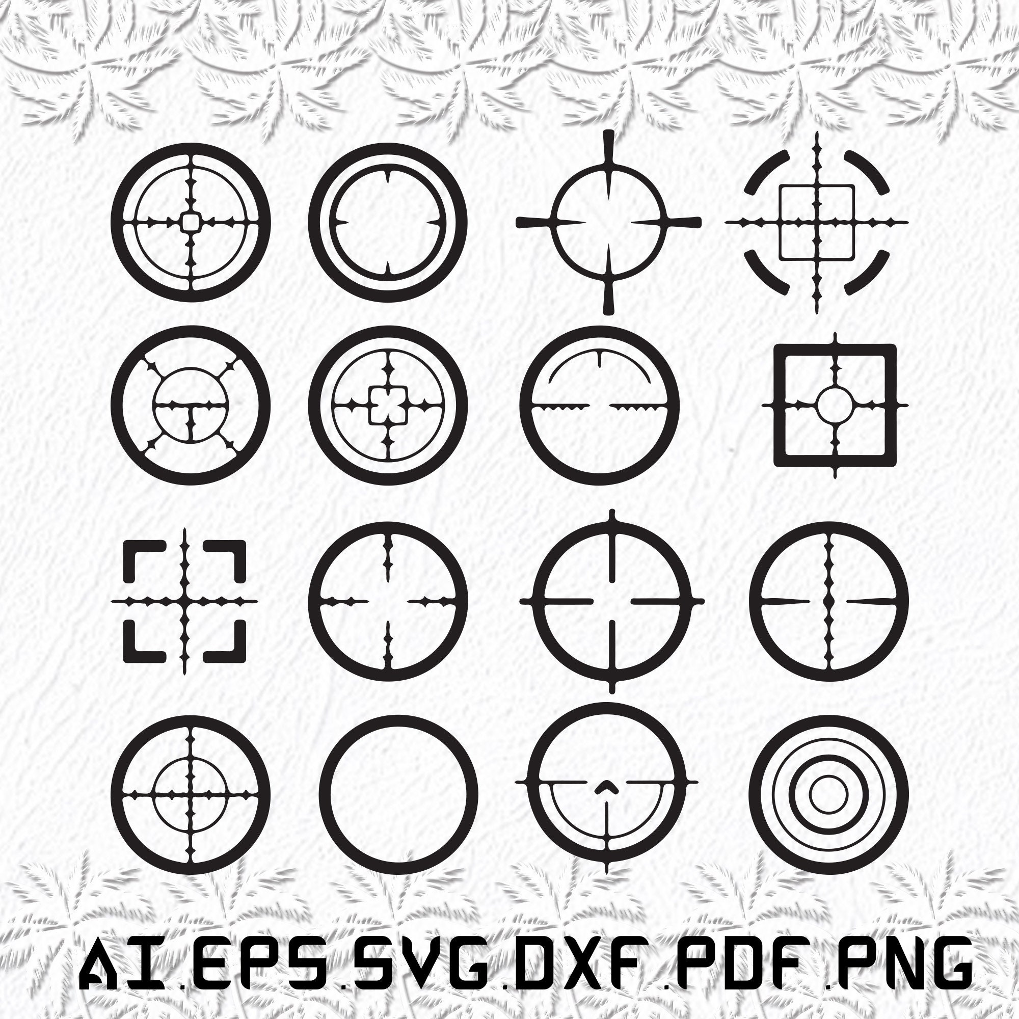 Crosshairs Svg Crosshair Svg Cross Svg Hair Fire SVG Ai - Etsy Canada