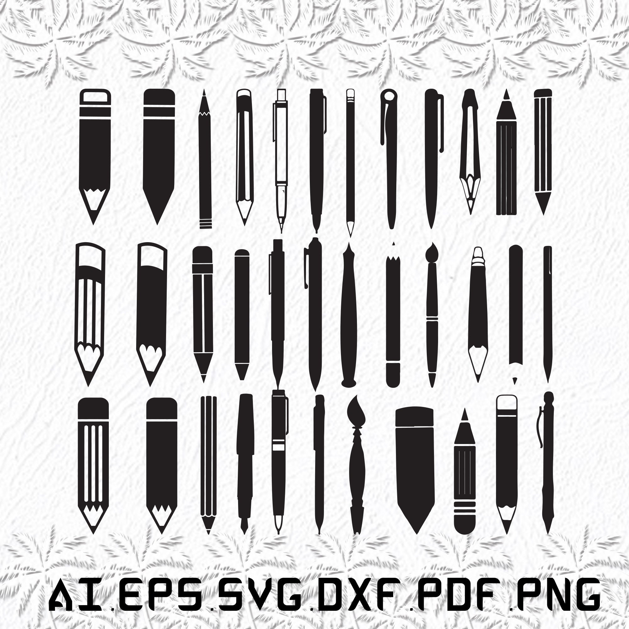 Pencil Svg Pencils Svg Pen Svg Nature Tree SVG Ai Pdf - Etsy Canada