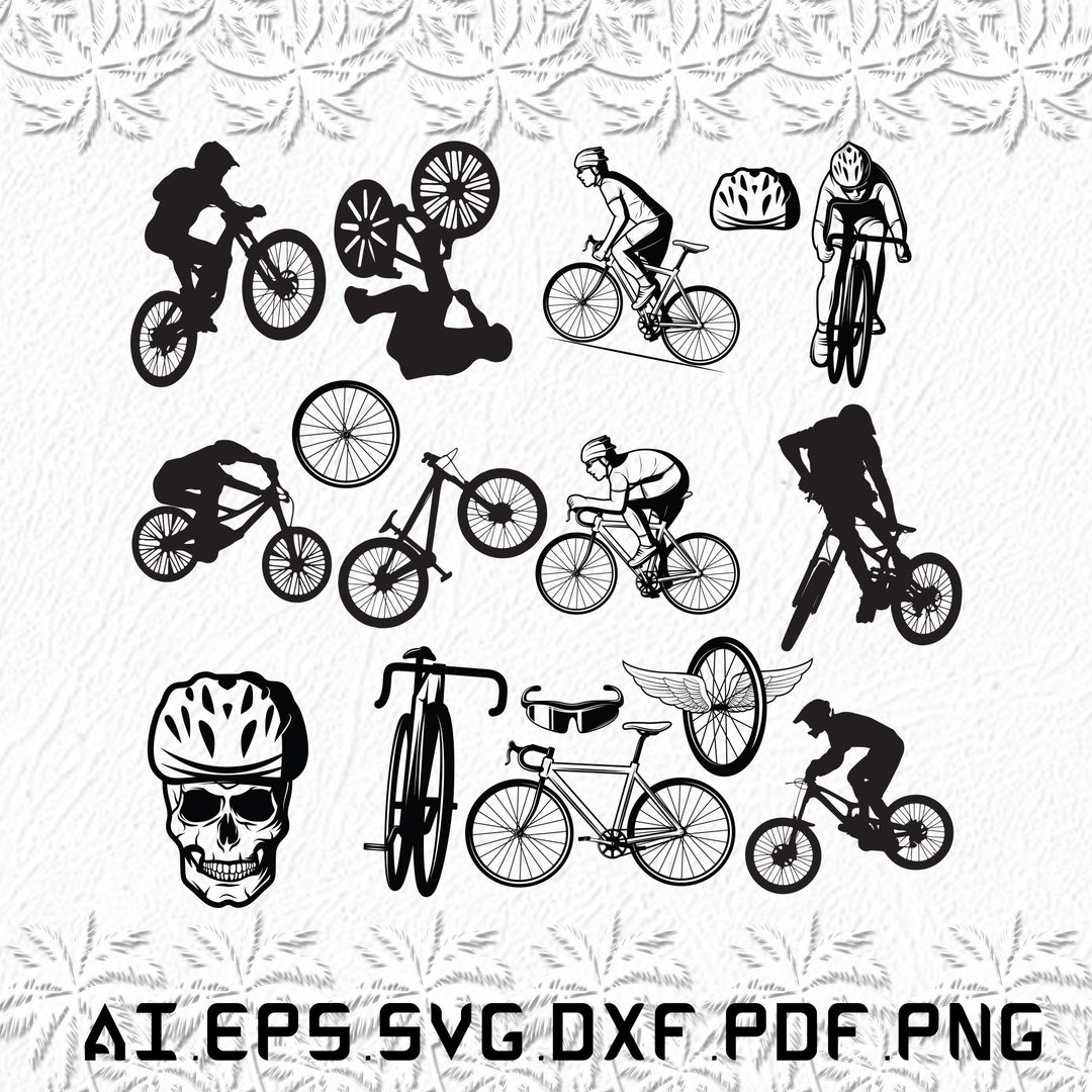 Jump Mountain Bike Svg, Bike Svg, Jump Svg, Mount, Cycle, SVG, Ai, Pdf ...