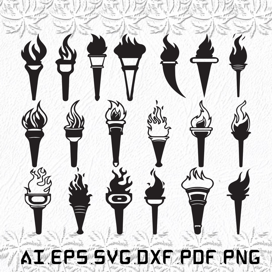 Burning Torch Svg, Burning Svg, Torch Svg, Burn, Fire, SVG, Ai, Pdf ...