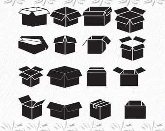 Cardboard Box Svg - Etsy